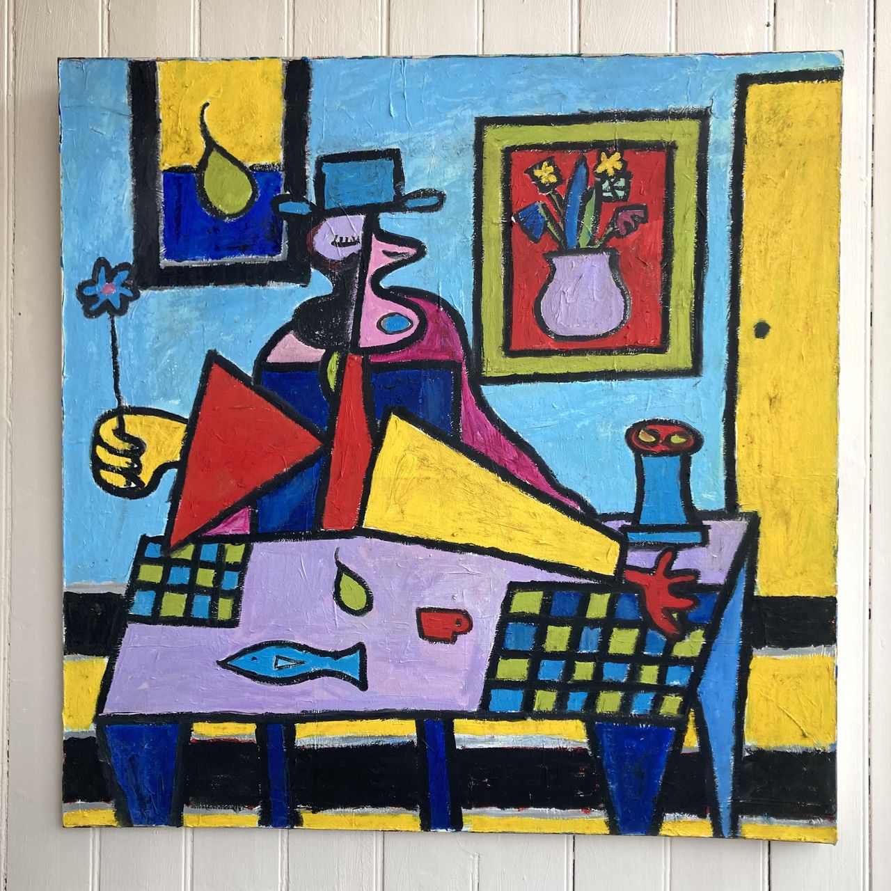 Colourful Cubist Painting › James Iles Antiques