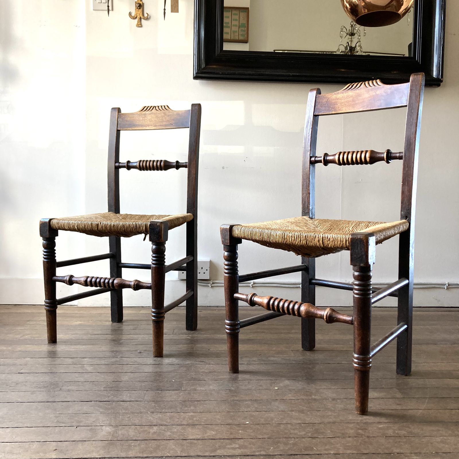 Rush Seated Country Chairs › James Iles Antiques